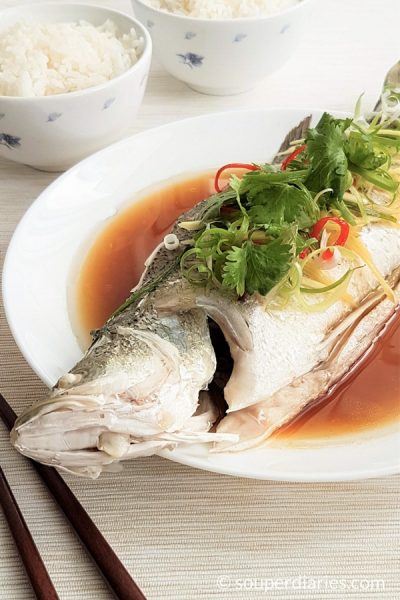 Cantonese style steamed fish recipe - Souper Diaries