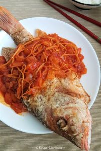Sweet Sour Fish Recipe with Whole Fish - Souper Diaries