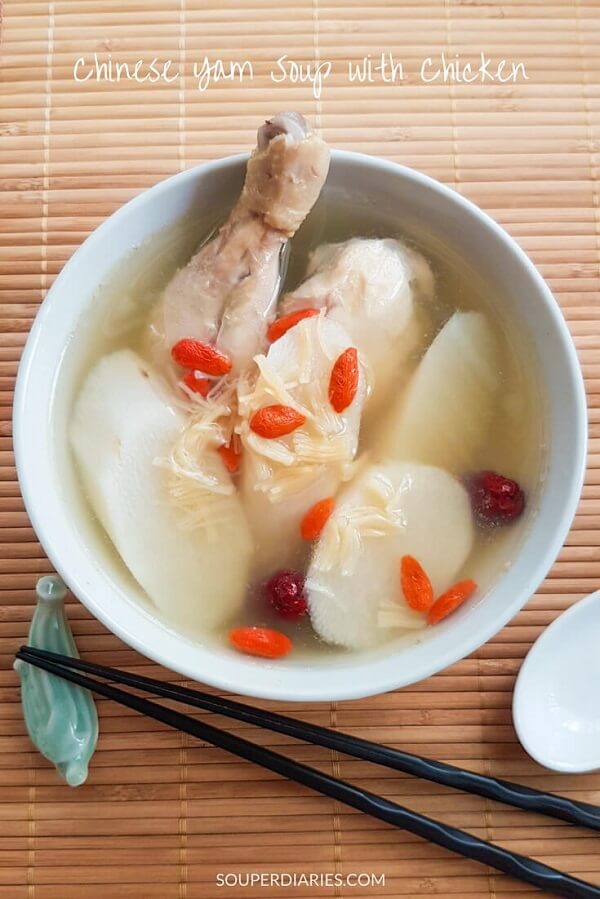 Fresh Chinese Yam with Chicken Soup - Souper Diaries