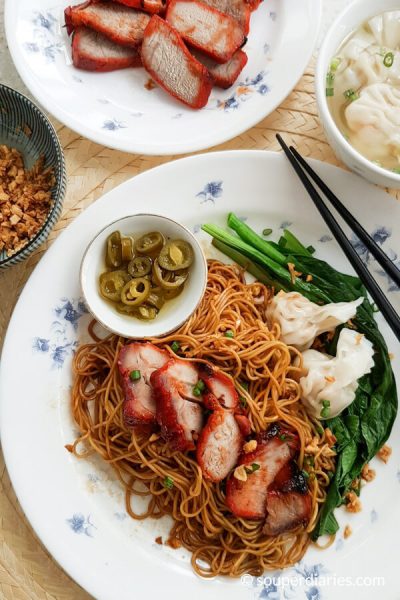Dry Wonton Noodles Recipe with Char Siu - Souper Diaries